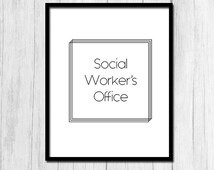 Unique social worker sign related items | Etsy