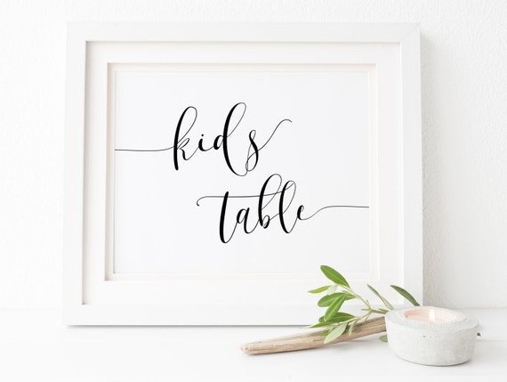 Kids Table WeddingKids Table SignWedding PrintablesWedding