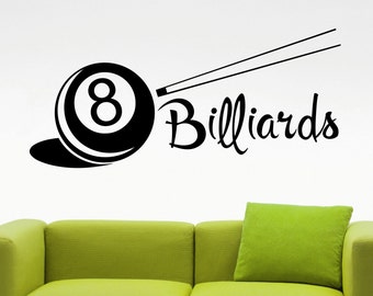 Billiard decal | Etsy