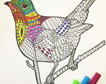 Zentangle bird | Etsy