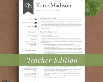Resume template | Etsy