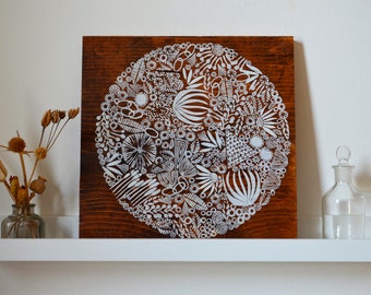 Handprinted Home Decor by JeanneMcGeeArt on Etsy