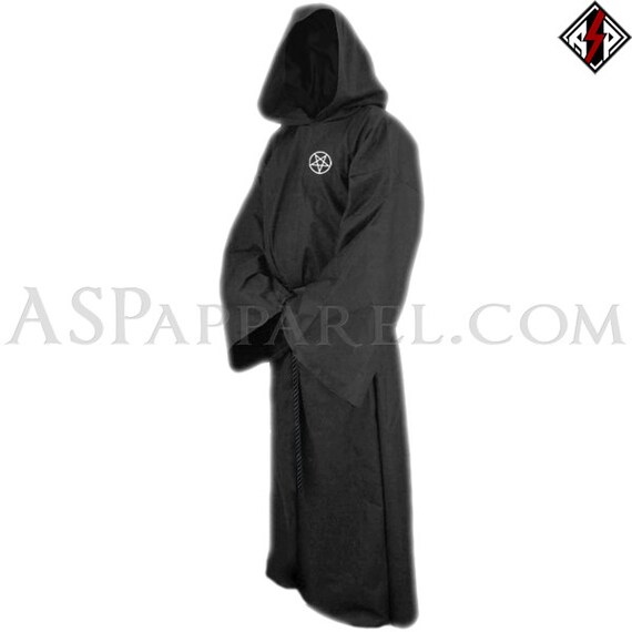 Pentagram Circle Hooded Satanic Ritual Robe by SatanicClothing
