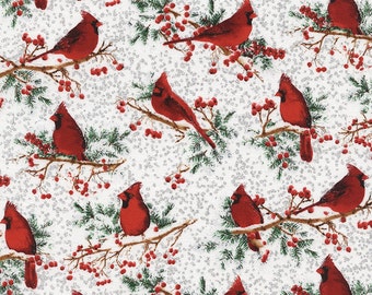 Cardinal fabric | Etsy