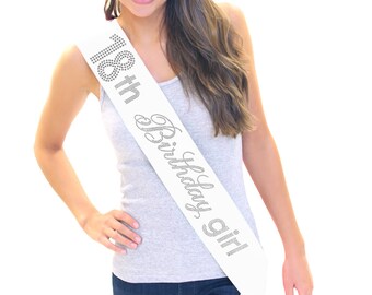 18th birthday sash | Etsy