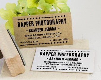 Business Card Stamp Custom Business Cards or by SayaBellStamps