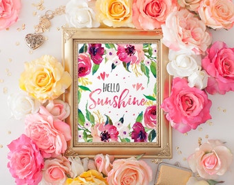 Hello sunshine art | Etsy