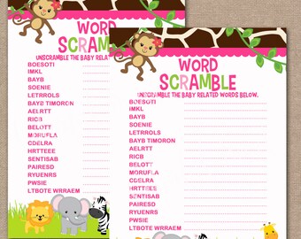 Safari word scramble | Etsy
