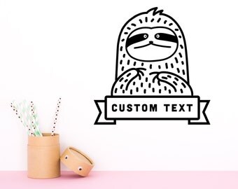 Sloth decals | Etsy