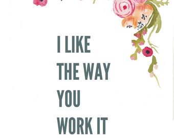 The way you work it | Etsy