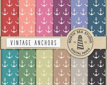Popular items for anchor digital paper on Etsy