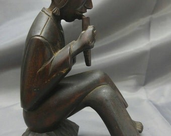 Flute player statue | Etsy