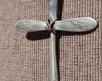 Items similar to Custom Silverware Cross, PERSONALIZE ME on Etsy