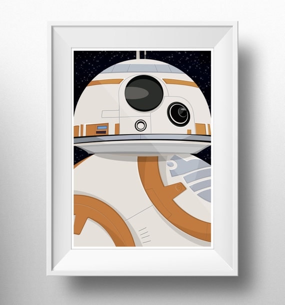 Star Wars The Force Awakens BB8 Poster Print by TheGeekClub