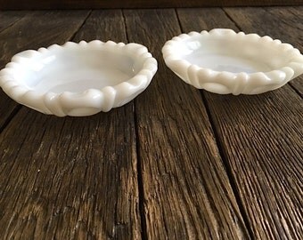 Milk glass ashtray | Etsy