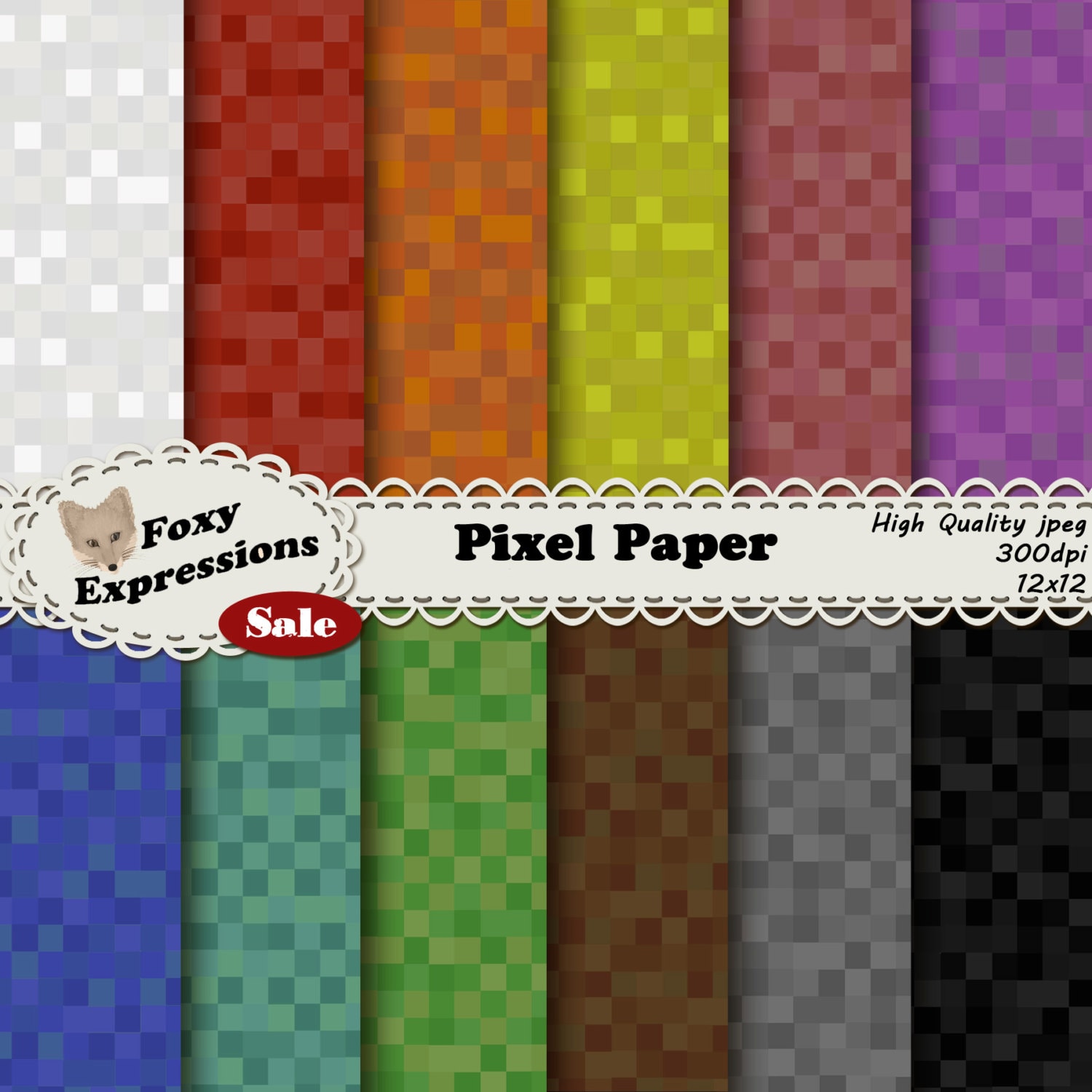Pixel Paper digital pack comes in 12 colors that give that 8