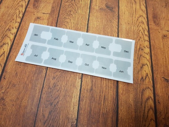 Monthly Planner Divider Tabs