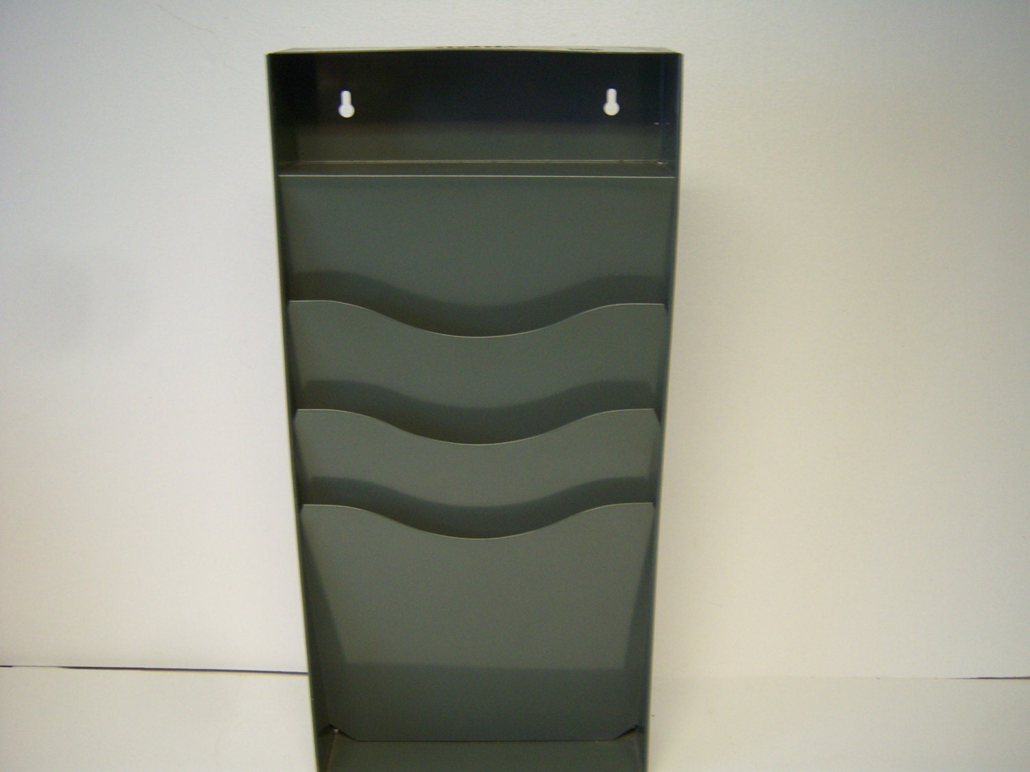 Vintage Industrial Office Metal Storage, Wall Hanging Paper Holder, Out ...