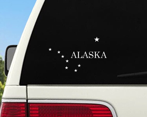 Alaska Car Window Decal Alaska Flag sticker Alaska State
