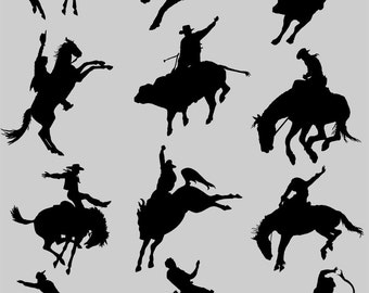 Rodeo silhouette | Etsy