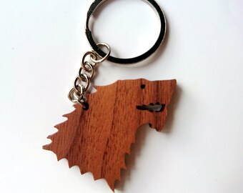 Wooden Ram Keychain Walnut Wood Animal Keychain by PongiWorks