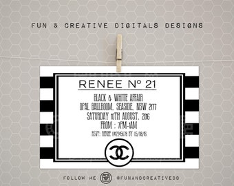 Chanel invitations | Etsy