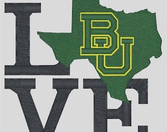 Baylor embroidery | Etsy