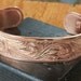 Copper bracelet western bright cut hand engraved