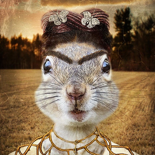 Whimsical Animal Art Prints with a Comical by ABitOfWhimsyShop