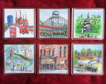 London coasters | Etsy