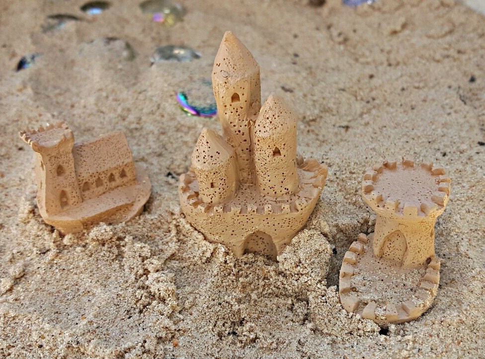 Miniature Sand Castles Set of 3 by MyTinyPurpleGarden on Etsy