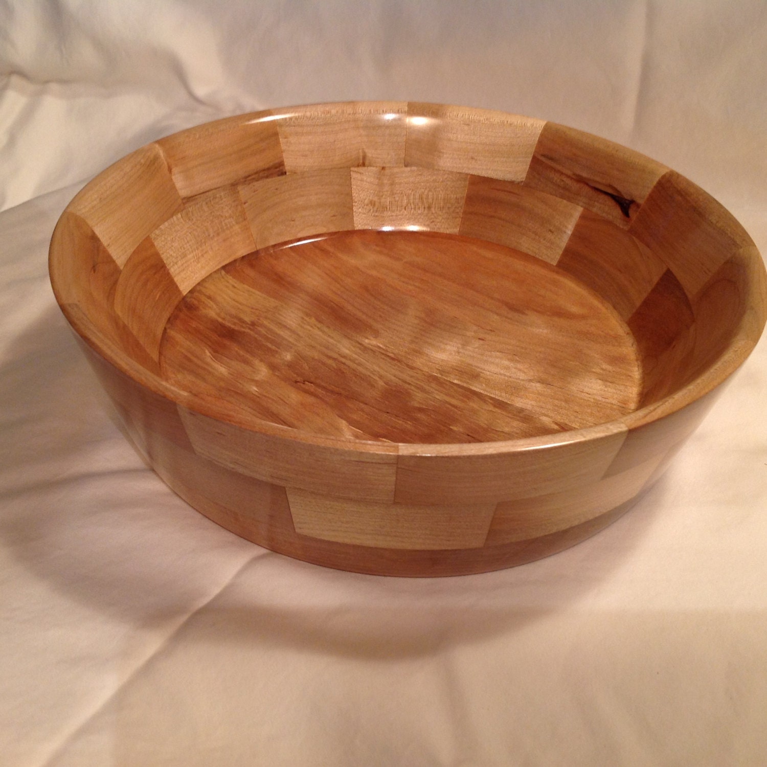 Segmented wooden bowl by Greatbaywoodworking on Etsy