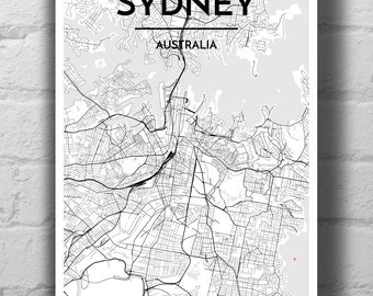 Map of sydney | Etsy