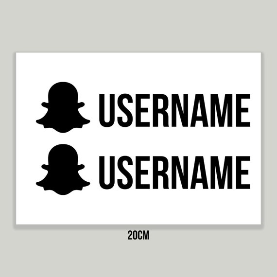 2x Snapchat username vinyl car decal / bumper by supercarbook