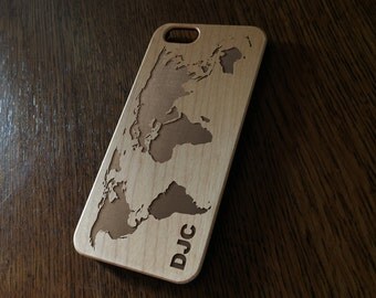 Lion face Real Wood Laser Engraved iPhone Case Wood by cutly