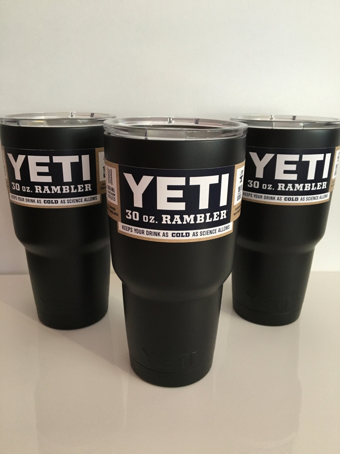 MATTE BLACK Powder Coated Yeti Cup Personalized by sassyNcompany