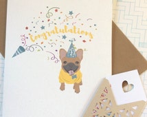 Unique cute bulldog card related items | Etsy