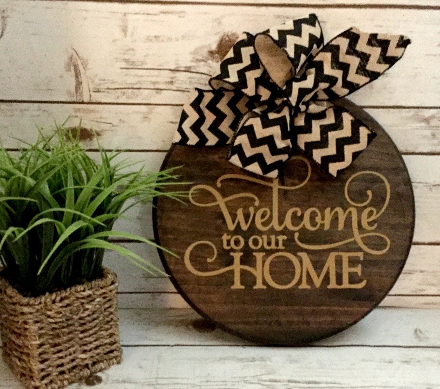 Front door sign welcome sign door hanger rustic door sign