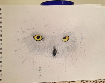 Items similar to 11x14 -- Abstract Owl with Hidden Birds on Etsy