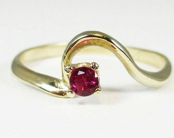 Unique small ruby ring related items | Etsy