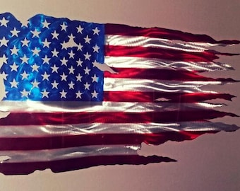 Metal american flag | Etsy