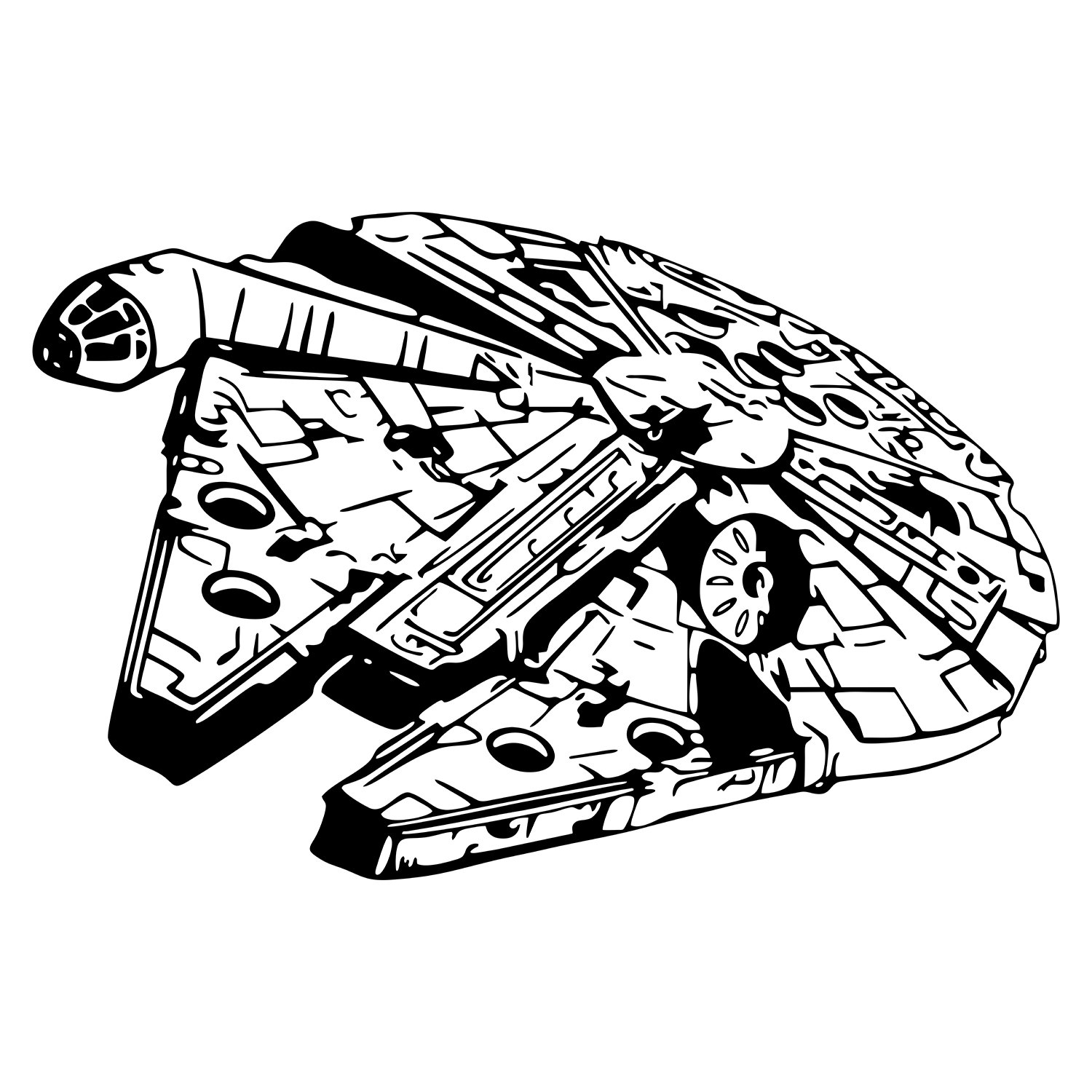 Star Wars Millennium Falcon spacecraft Design by decorsticker