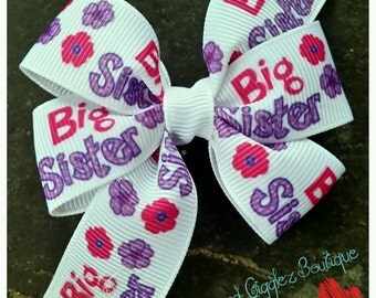 Big sister hair bow | Etsy