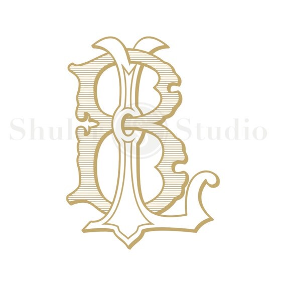 BL Monogram LB Monogram Wedding Monogram Design by ShulerStudio