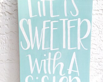 Unique sister sign related items | Etsy