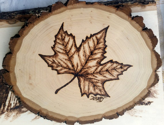 Maple Leaf Woodburning