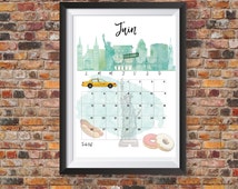 Unique poster calendar related items | Etsy