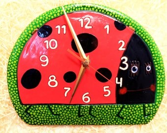 Ladybug clock | Etsy