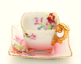 Unique square tea cup related items | Etsy