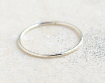 Silver Ring Sterling Silver Hammered Forged Ring minimalist